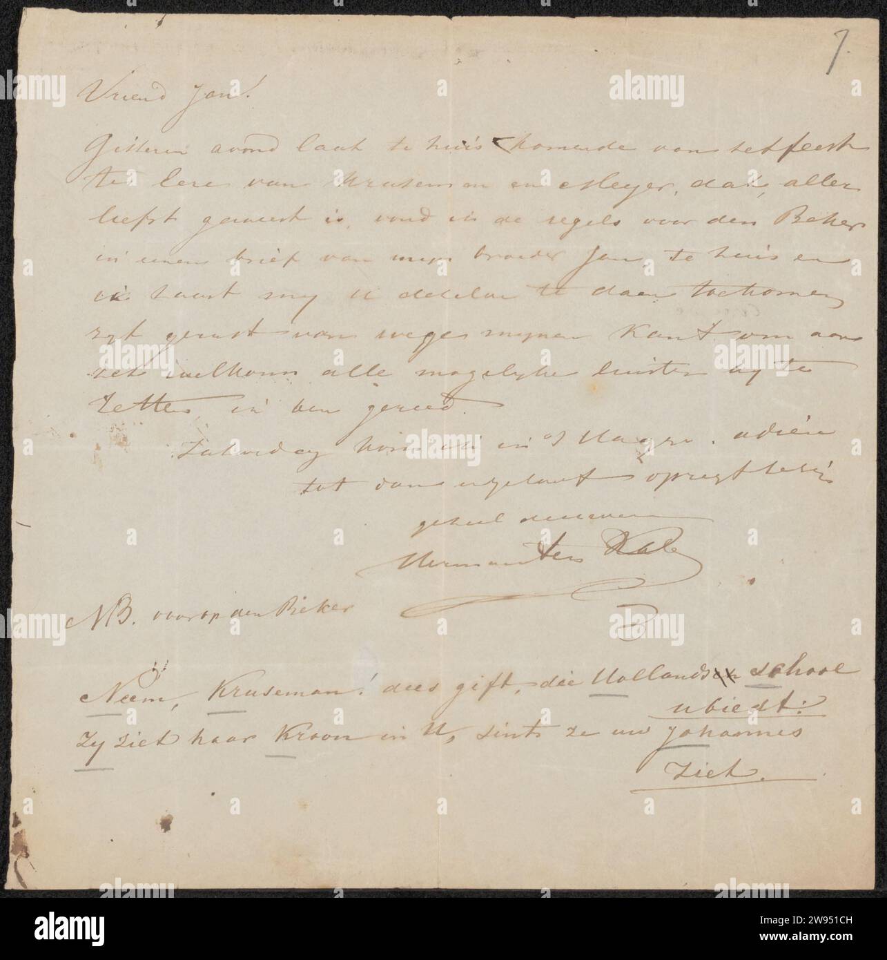 Letter to Unknown, Herman Frederik Carel ten Kate, 1832 - 1891 letter ...
