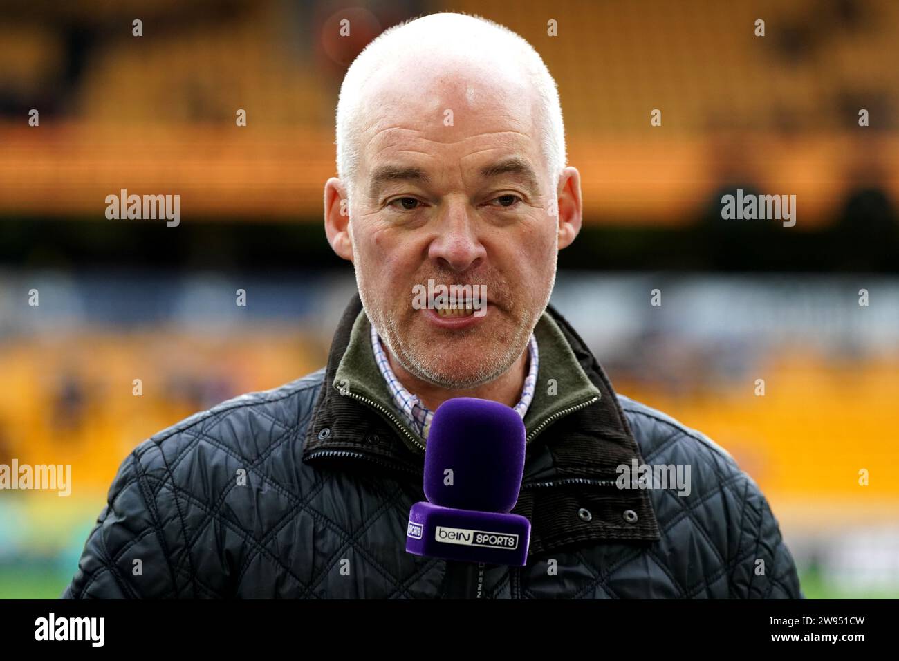 beIN Sports presenter Jon Champion before the Premier League match at ...
