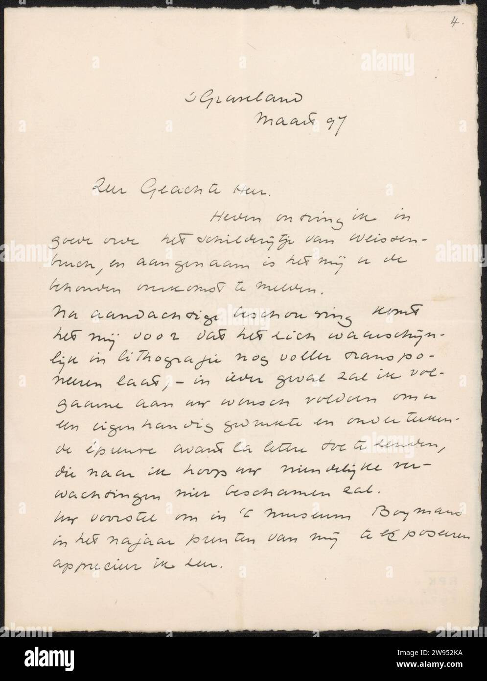 Letter to Pieter Haverkorn van Rijsewijk, Richard Nicolaüs Roland Holst ...