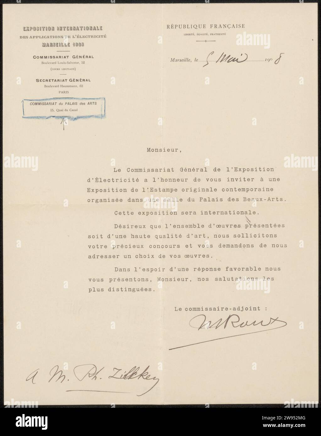 Aan Philip Zilcken brief, the general police station of the electricity ...