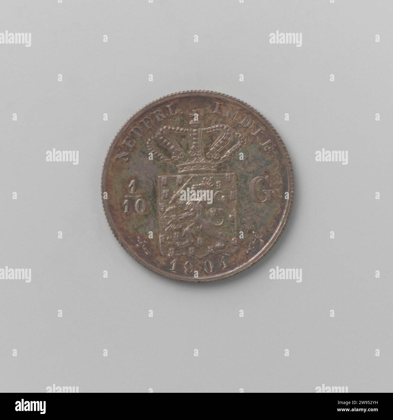 1/10 guilders from the Dutch East Indies, 1901, Wilhelmina (Queen of ...