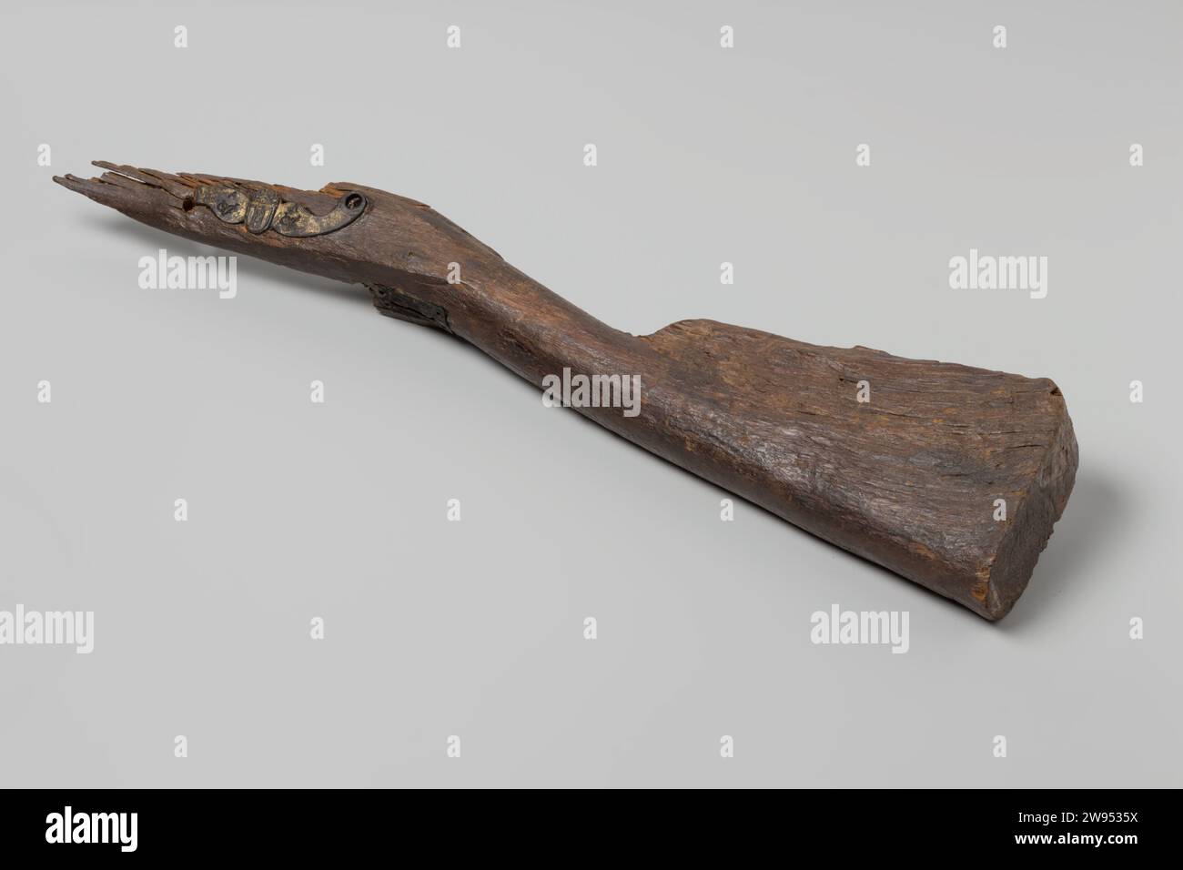 Musket butt with side plate from the wreck of the Dutch East Indiaman ...