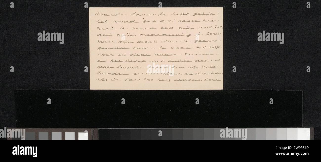 Letter to Anna Dorothea Dirks, Johan Huizinga, 1925 letter Leiden paper ...