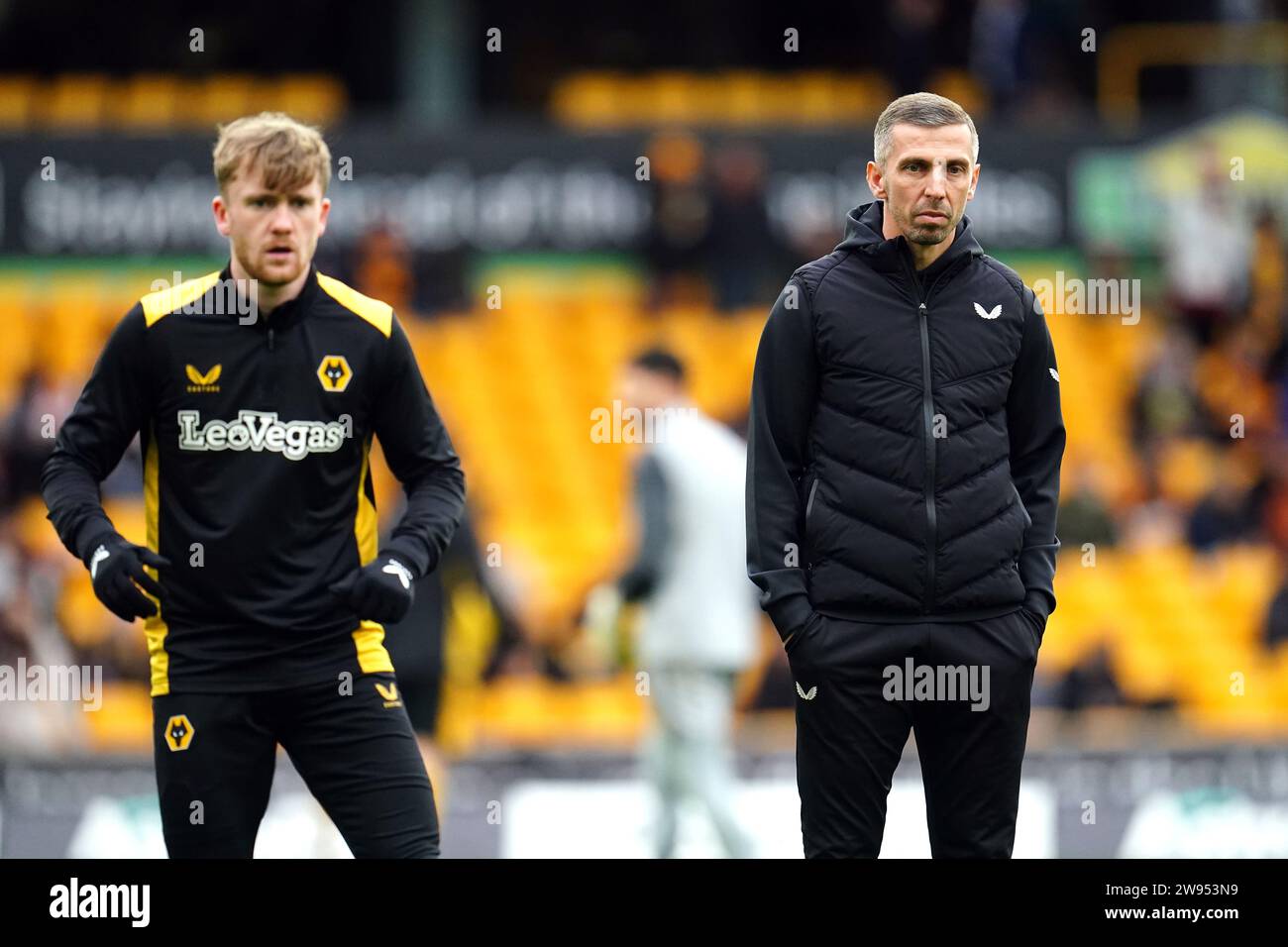 Wolverhampton Wanderers manager Gary O'Neil (right) and Matt Doherty ...