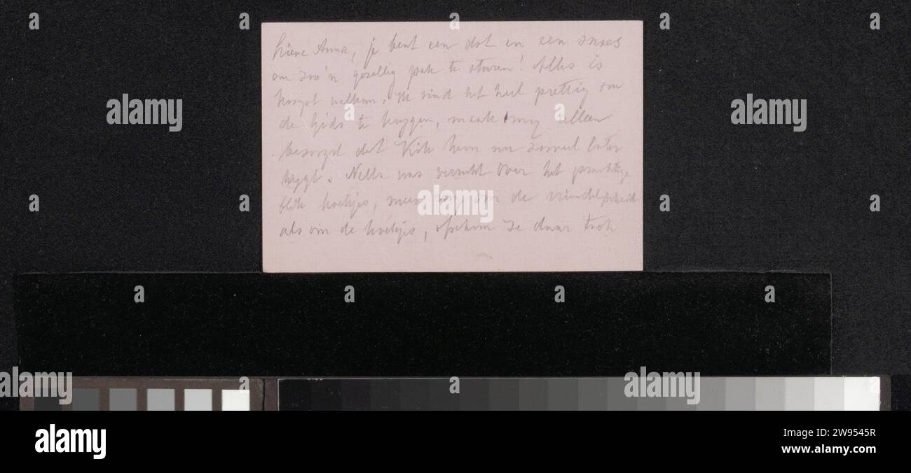 Letter to Anna Dorothea Dirks, Wally Moes, 1873 - 1918 letter paper ...