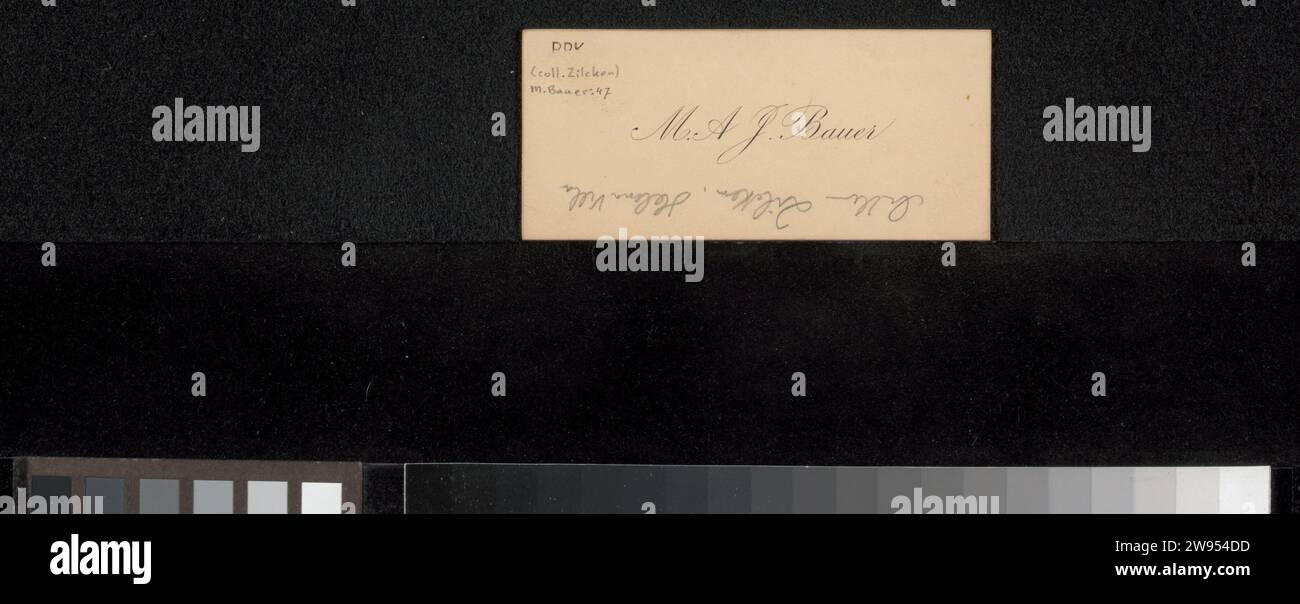 Business card to Philip Zilcken, 1877 - 1932 cardboard. ink. pencil ...