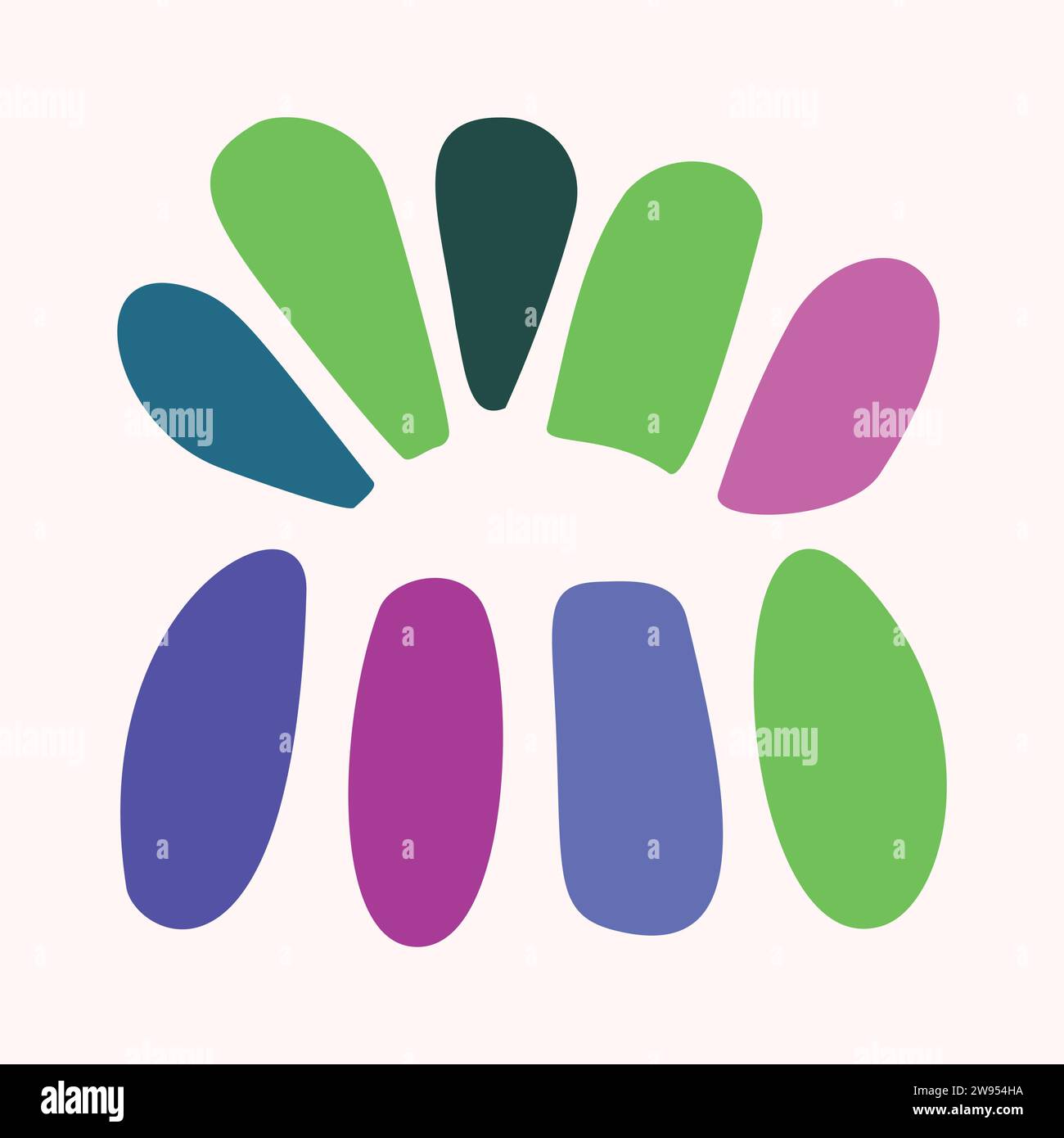 Simple organic blob illustration in bold style for kids shape graphic ...