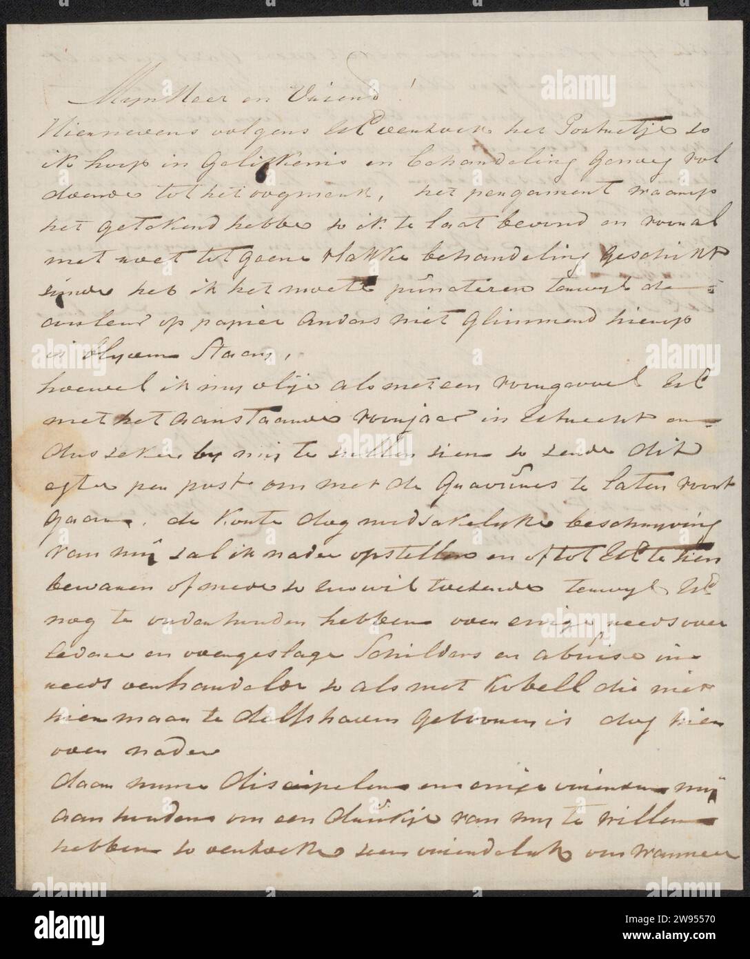 Letter to Adriaan van der Willigen, Pieter Christoffel Wonder, 1818 ...