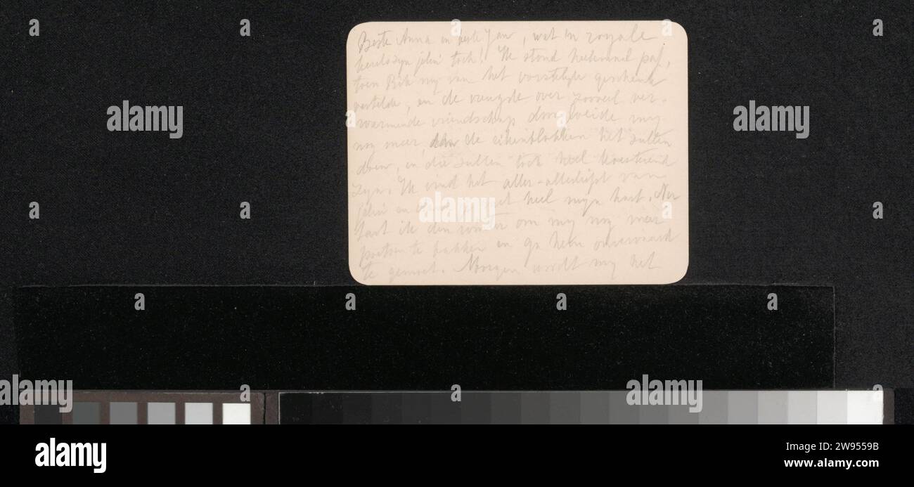 Letter to Anna Dorothea Dirks and Jan Veth, Wally Moes, c. 1888 - 1918 ...