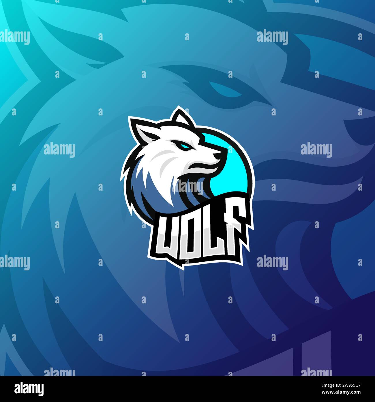 Wolf logo gaming Stock Vector Images - Alamy