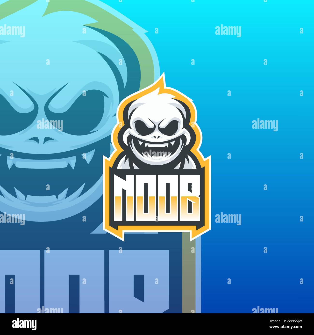 Scary ghost mascot vector logo illustration. Creepy spirit as company ...