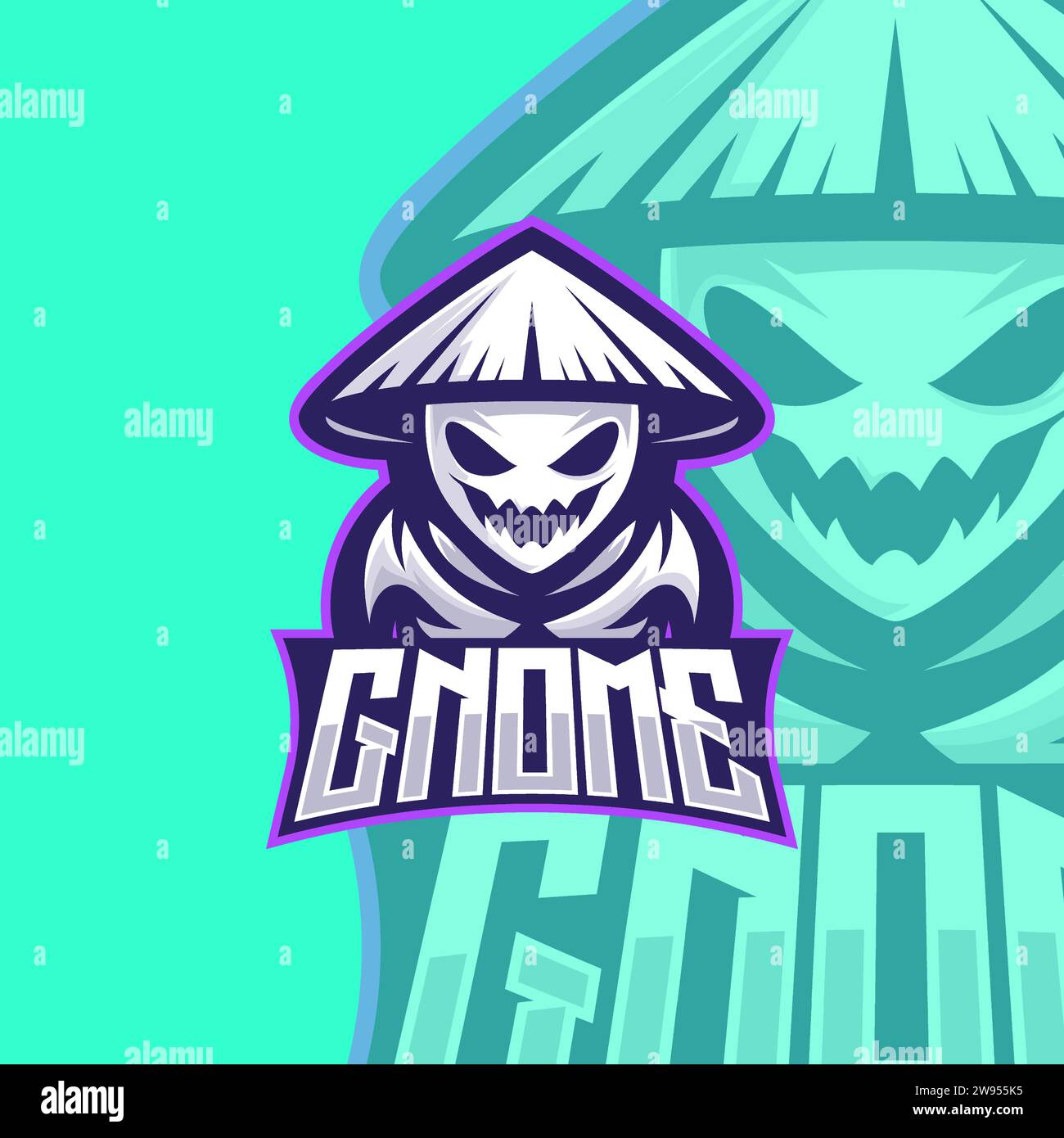 Scary ghost mascot vector logo illustration. Creepy spirit as company ...