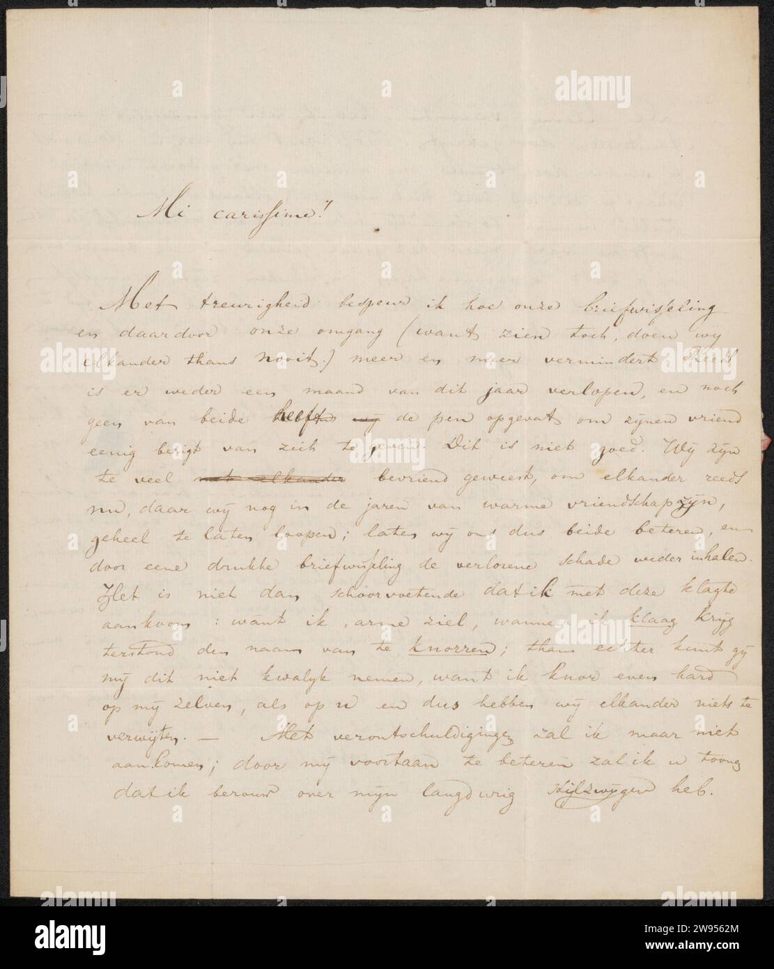 Letter to Gerardus Arnoldus Nicolaus Allbé, Agnites Merry, 1832 letter ...
