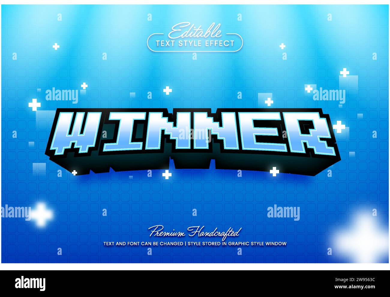 Video game esport team editable 3D vector text style effect, suitable ...