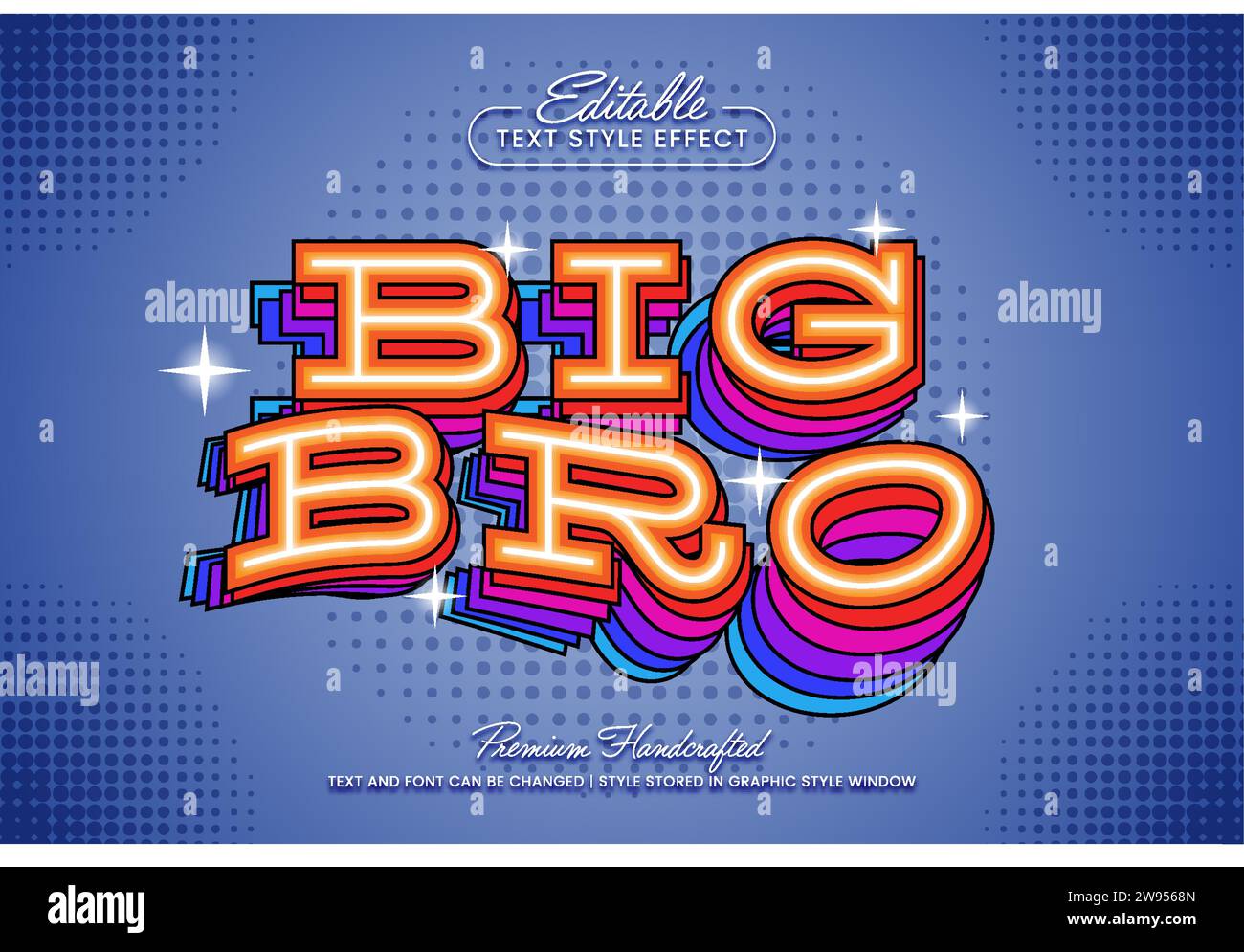 Retro vintage bold editable 3D vector text style effect, suitable for ...