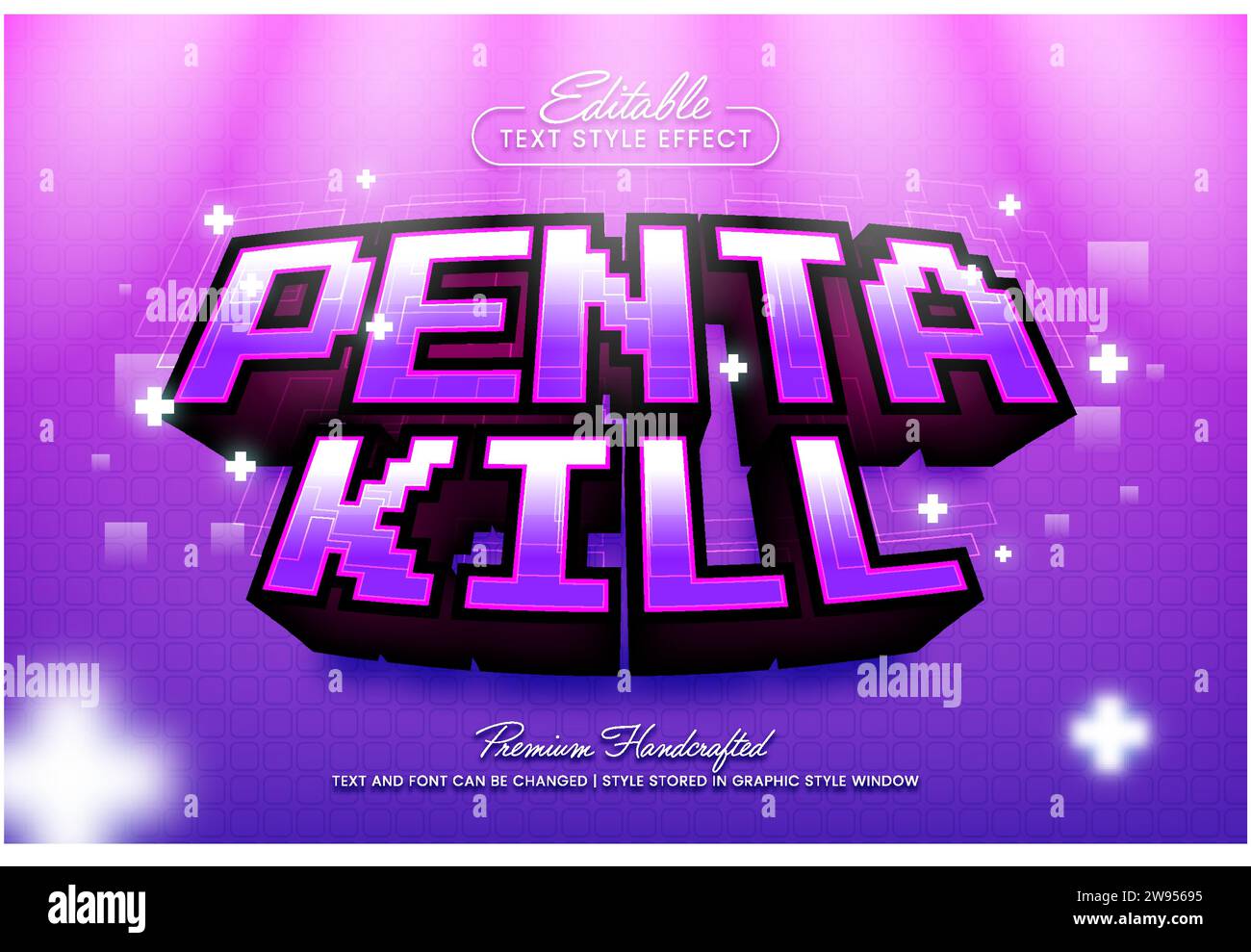 Video Game Esport Team Editable 3d Vector Text Style Effect Suitable For Creating Eye Catching 