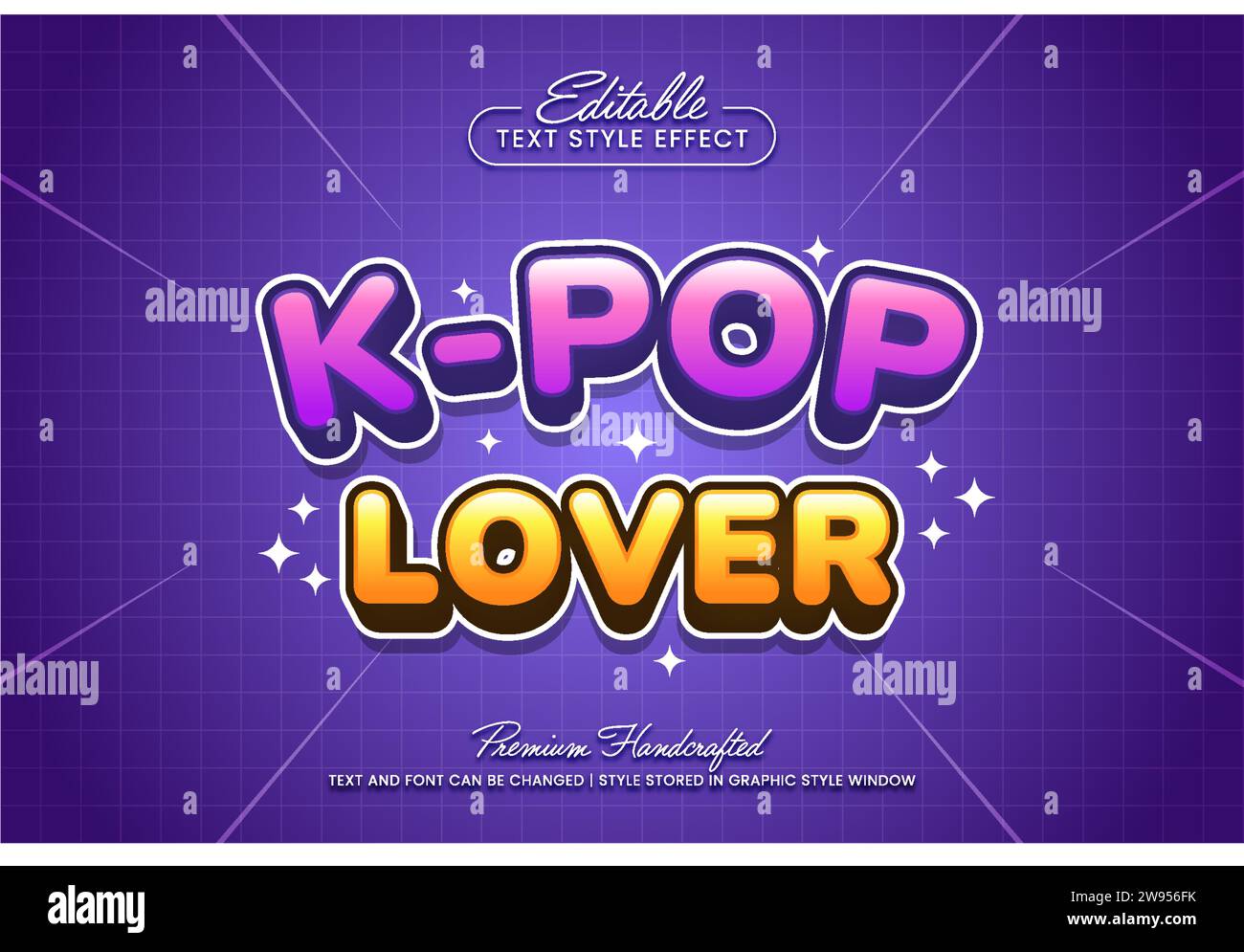Korean title editable 3D vector text style effect, suitable for ... Korean title editable 3D vector text style effect, suitable for ...