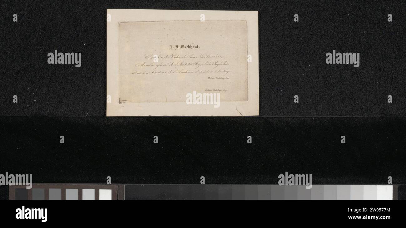 Business card of Jacob Joseph Eeckhout, Jacob Joseph Eeckhout, 1803 ...