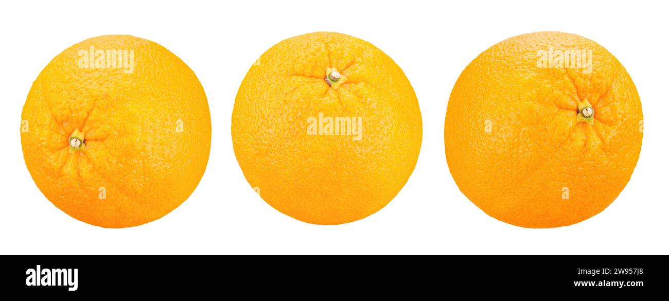 Sets of fresh oranges fruit isolated on white background. File contains ...