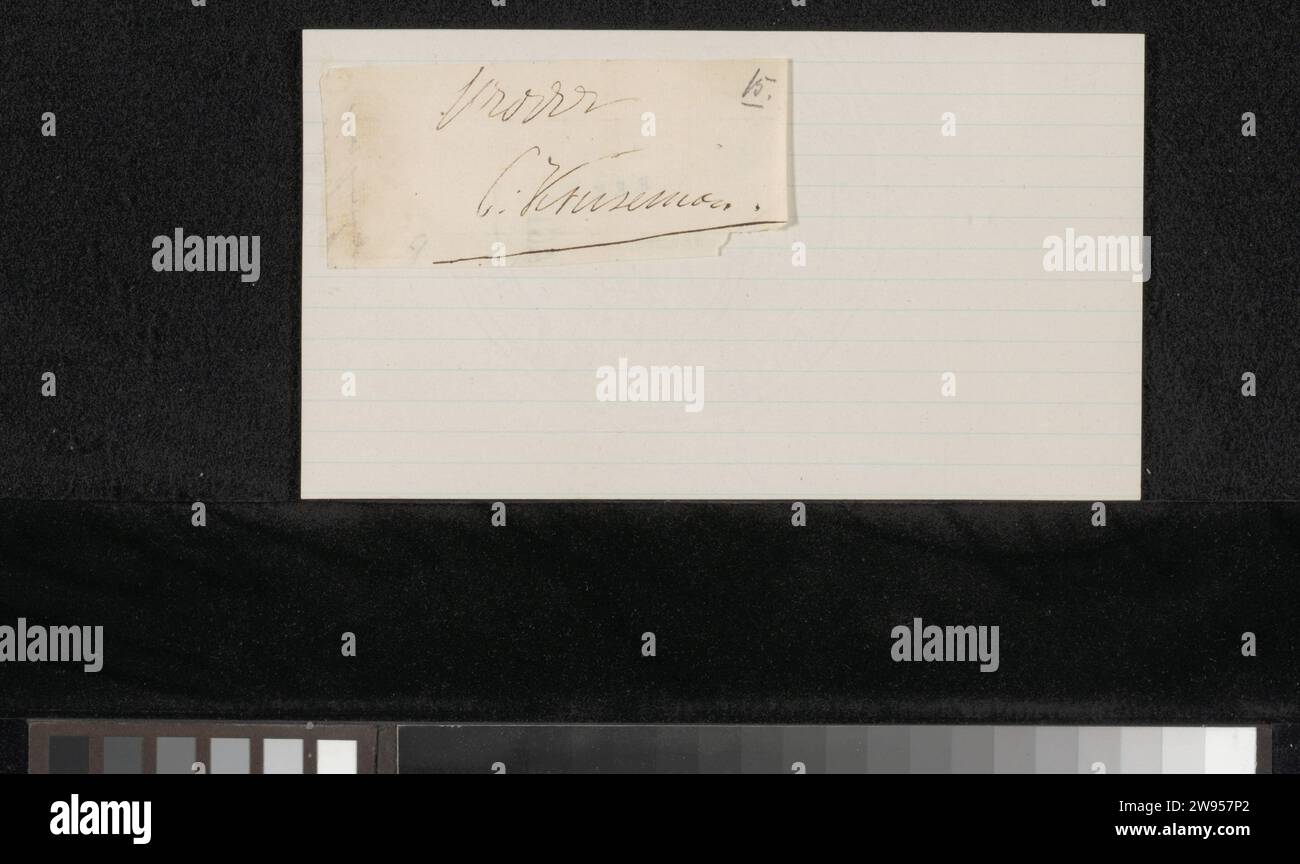 Handwriting of Cornelis Kruseman, Cornelis Kruseman, 1807 - 1857 ...