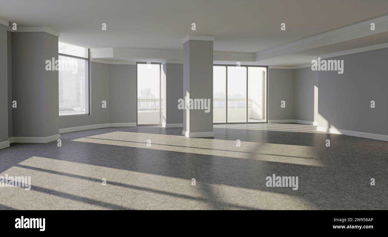 modern white empty office interior Stock Photo - Alamy