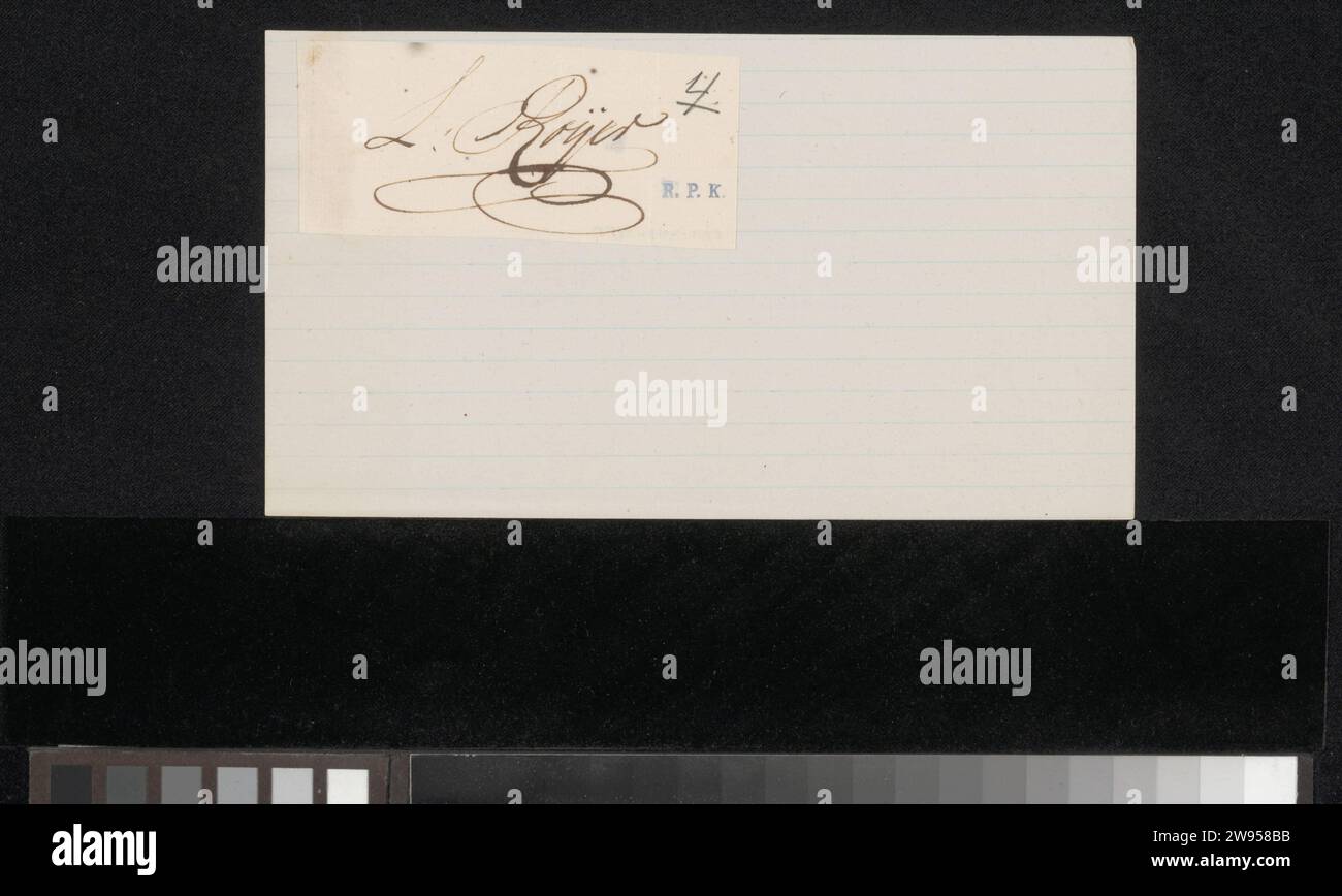 Signature of Louis Royer, Louis Royer, 1803 - 1868 manuscript paper ...