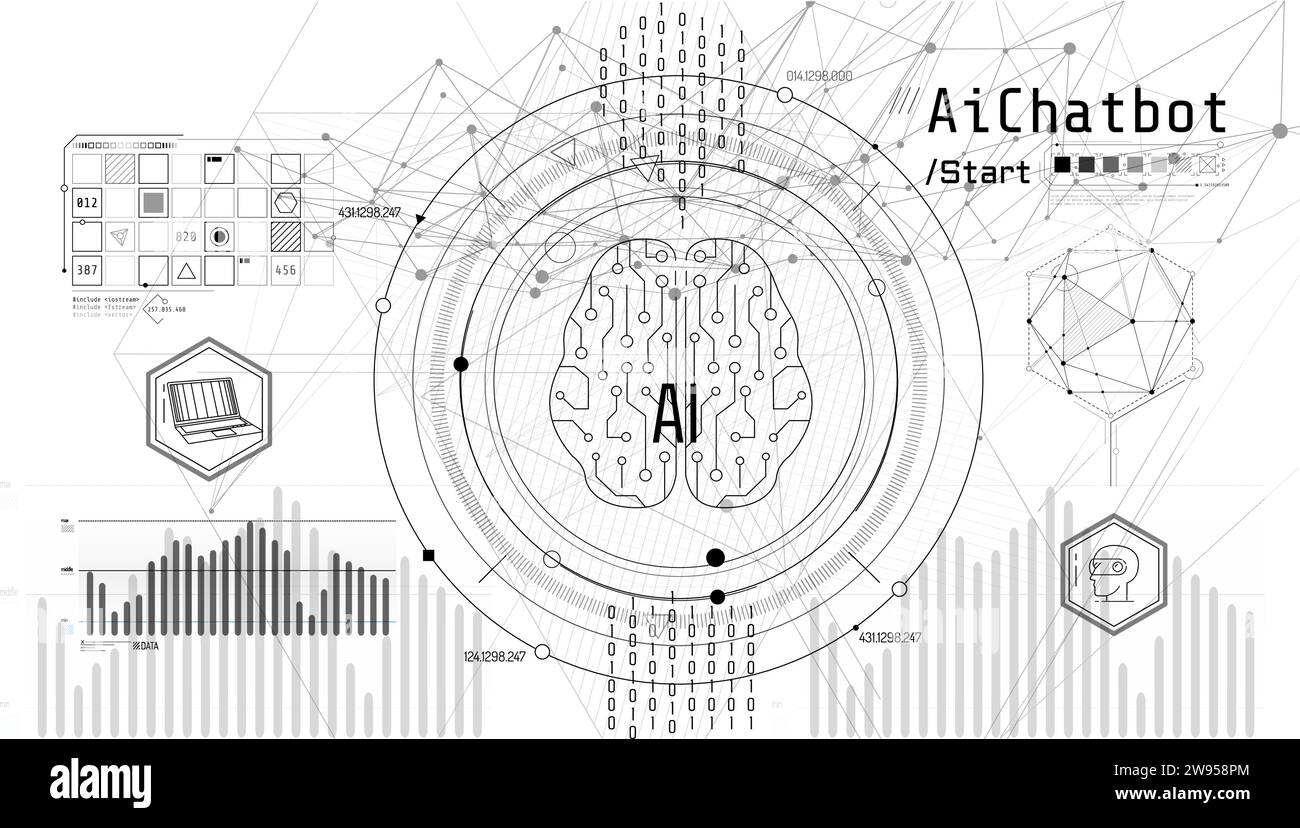 Technology brain and machine learning concept Stock Vector Image & Art ...