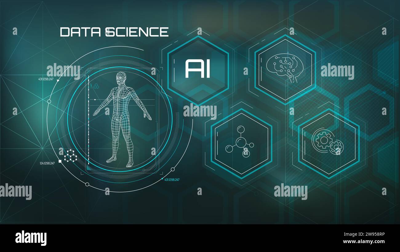 Artificial intelligence science and technology concept illustration ...