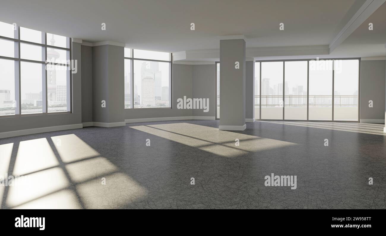 modern white empty office interior Stock Photo - Alamy