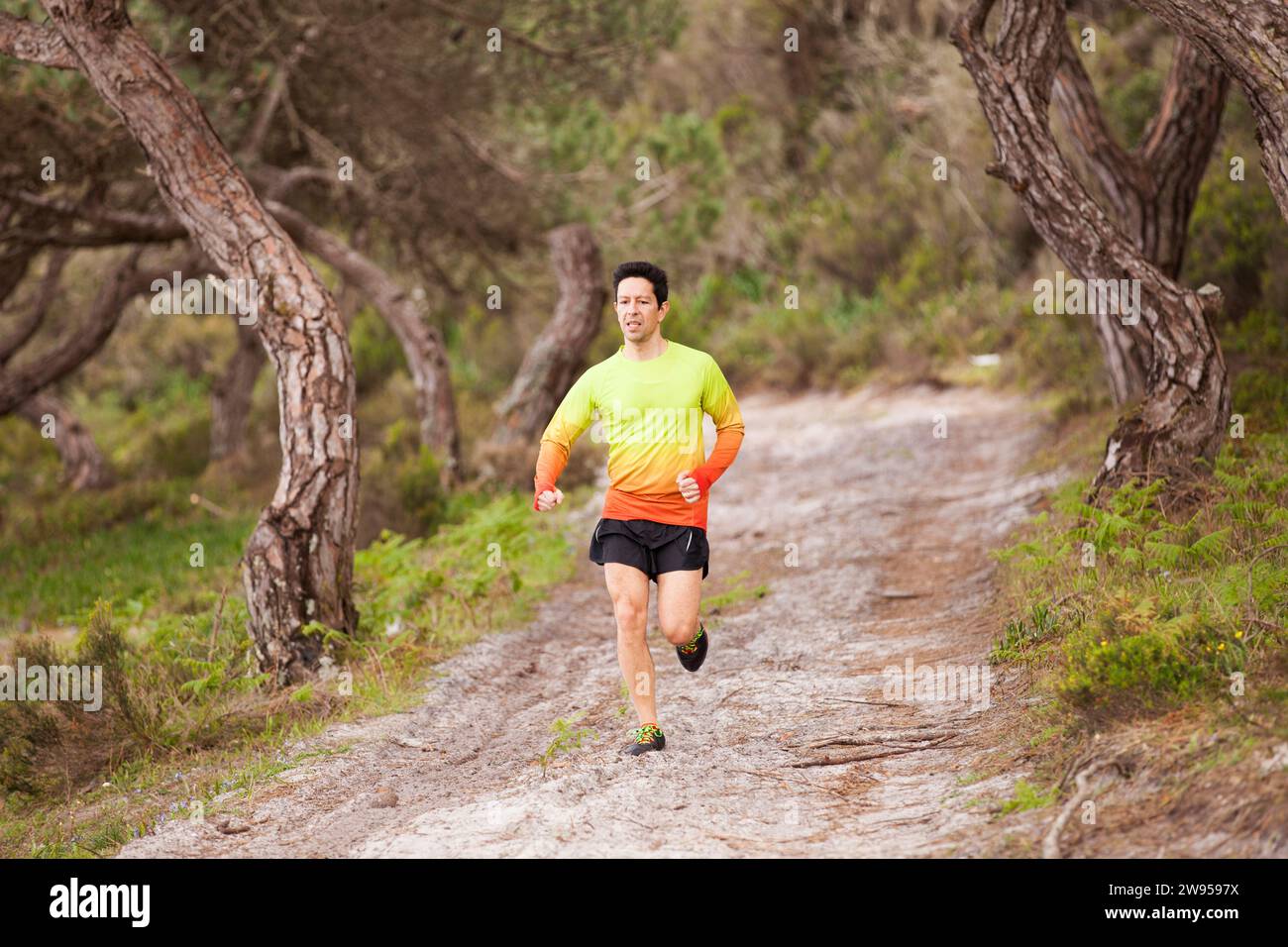 Mature man running at the park Stock Photo - Alamy