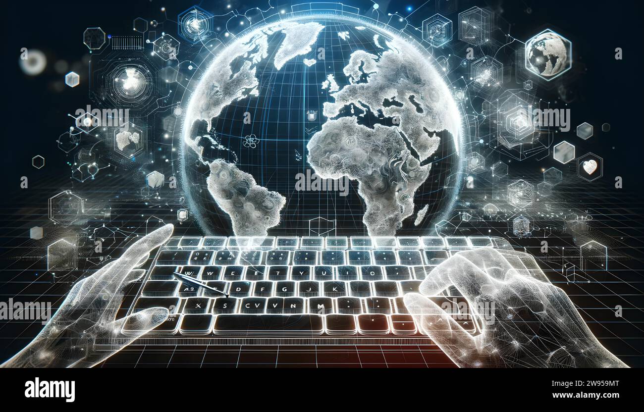 Advanced technology network representation hi-res stock photography and ...