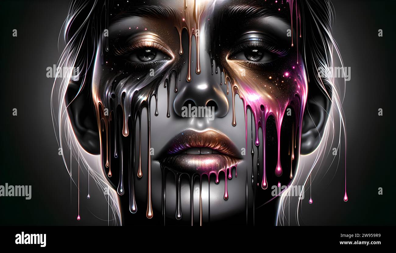 Golden shimmer tears hi-res stock photography and images - Alamy