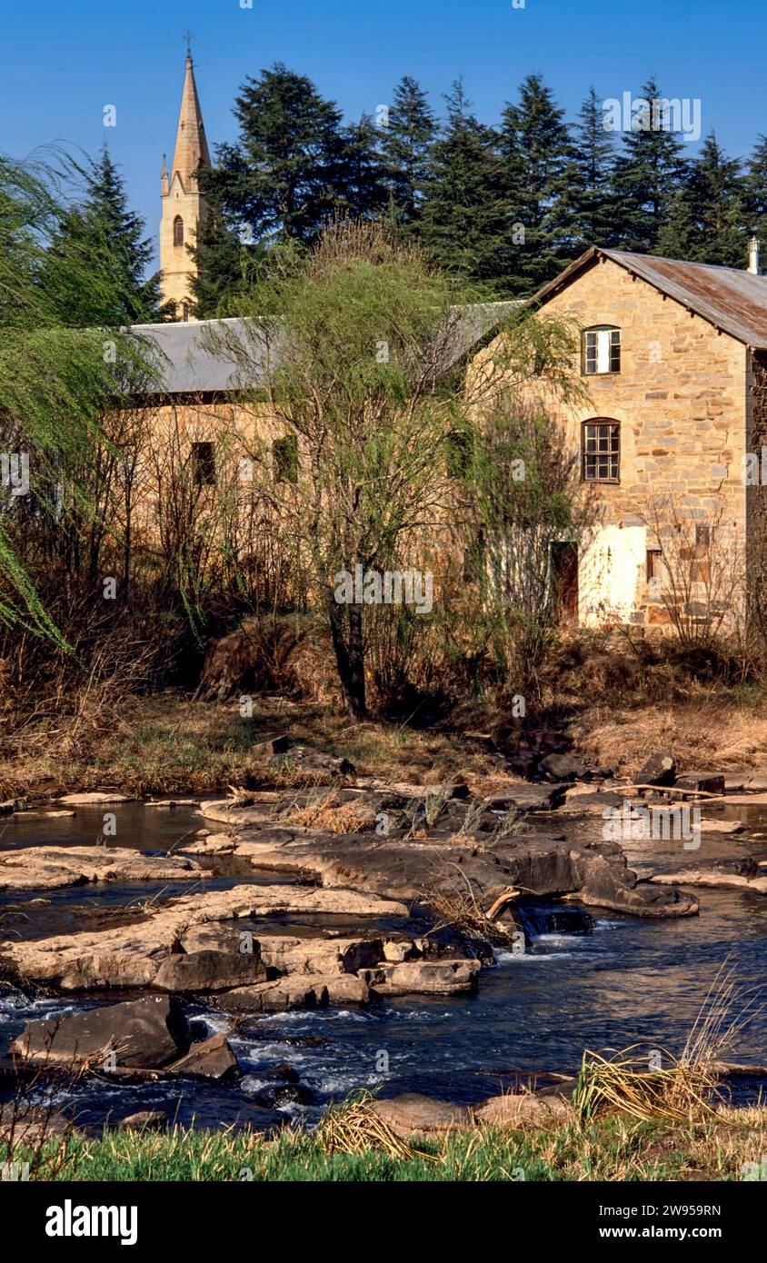 Reichenau Mission Church the steeple and buildings Underberg South ...
