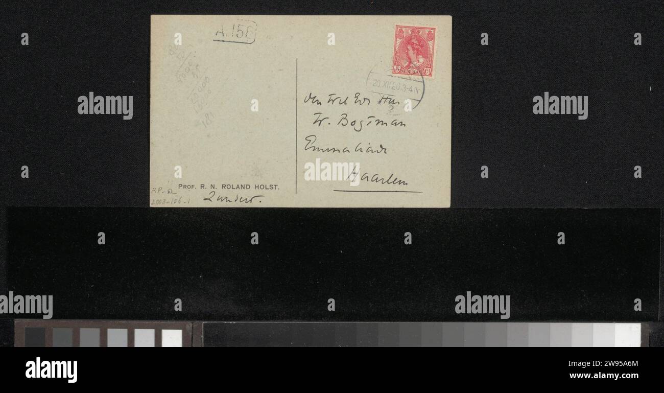 Postcard to Willem Bogtman, Richard Nicolaüs Roland Holst, 1920 ...