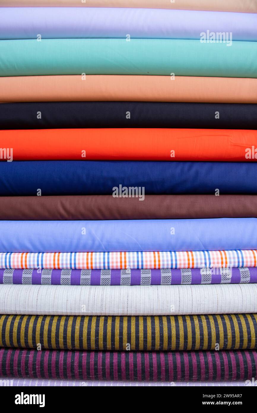 Vertical view of Multicolor textile fabric abstract pattern Texture Can ...