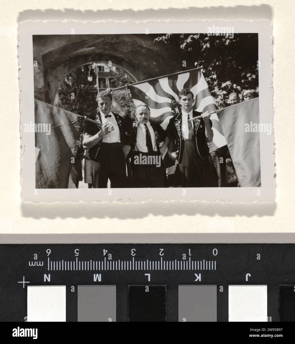 Three men in traditional costumes, Anonymous, 1930 - 1965 photograph ...