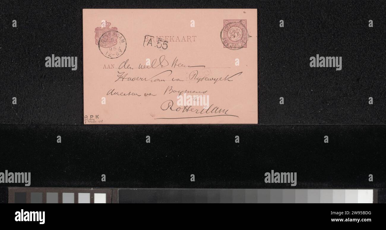 Postcard to Pieter Haverkorn van Rijsewijk, Jozef Israëls, 1895 The ...