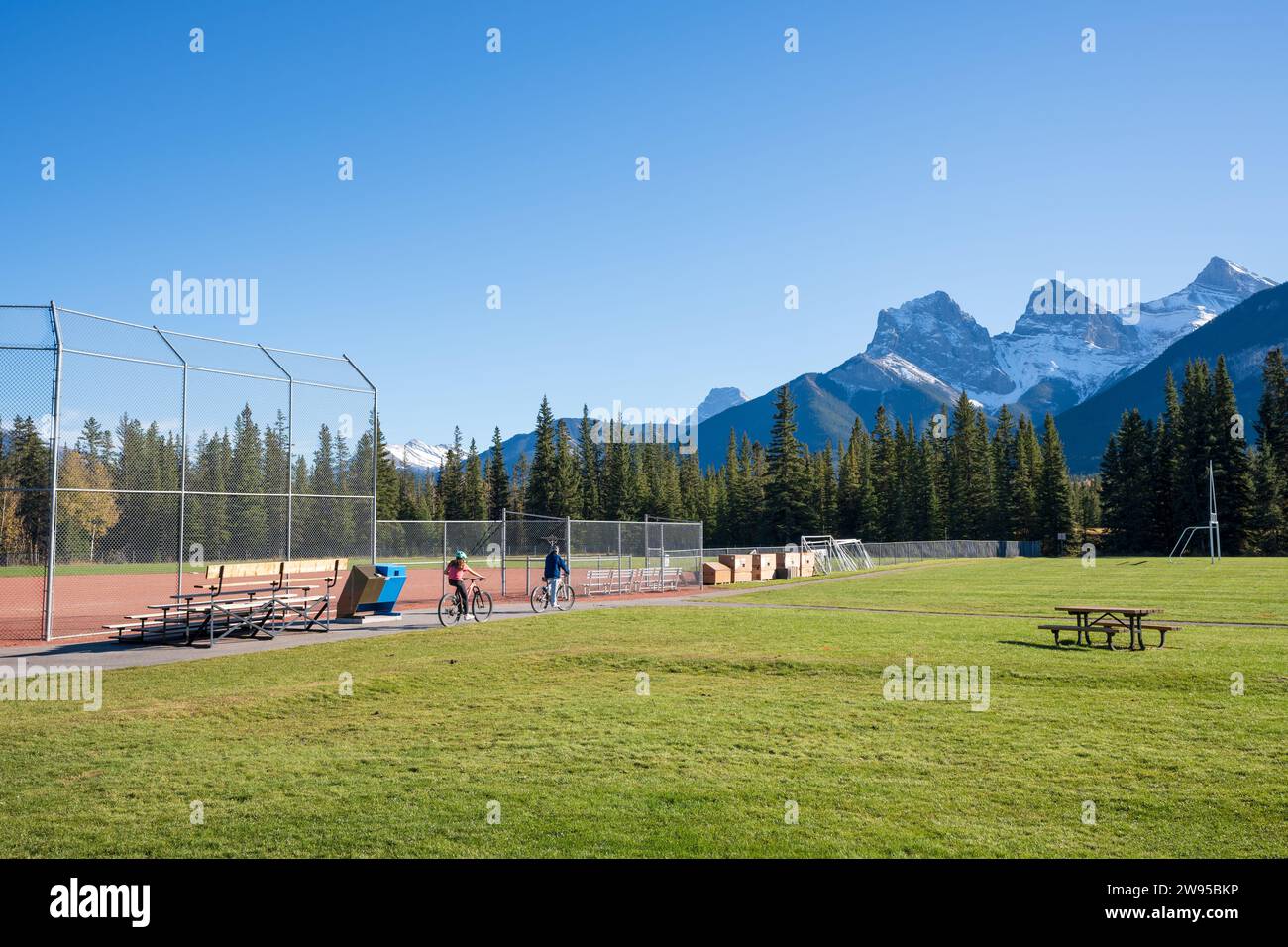 Millennium Park Sport Fields & Playgrounds. Canmore, Alberta, Canada ...