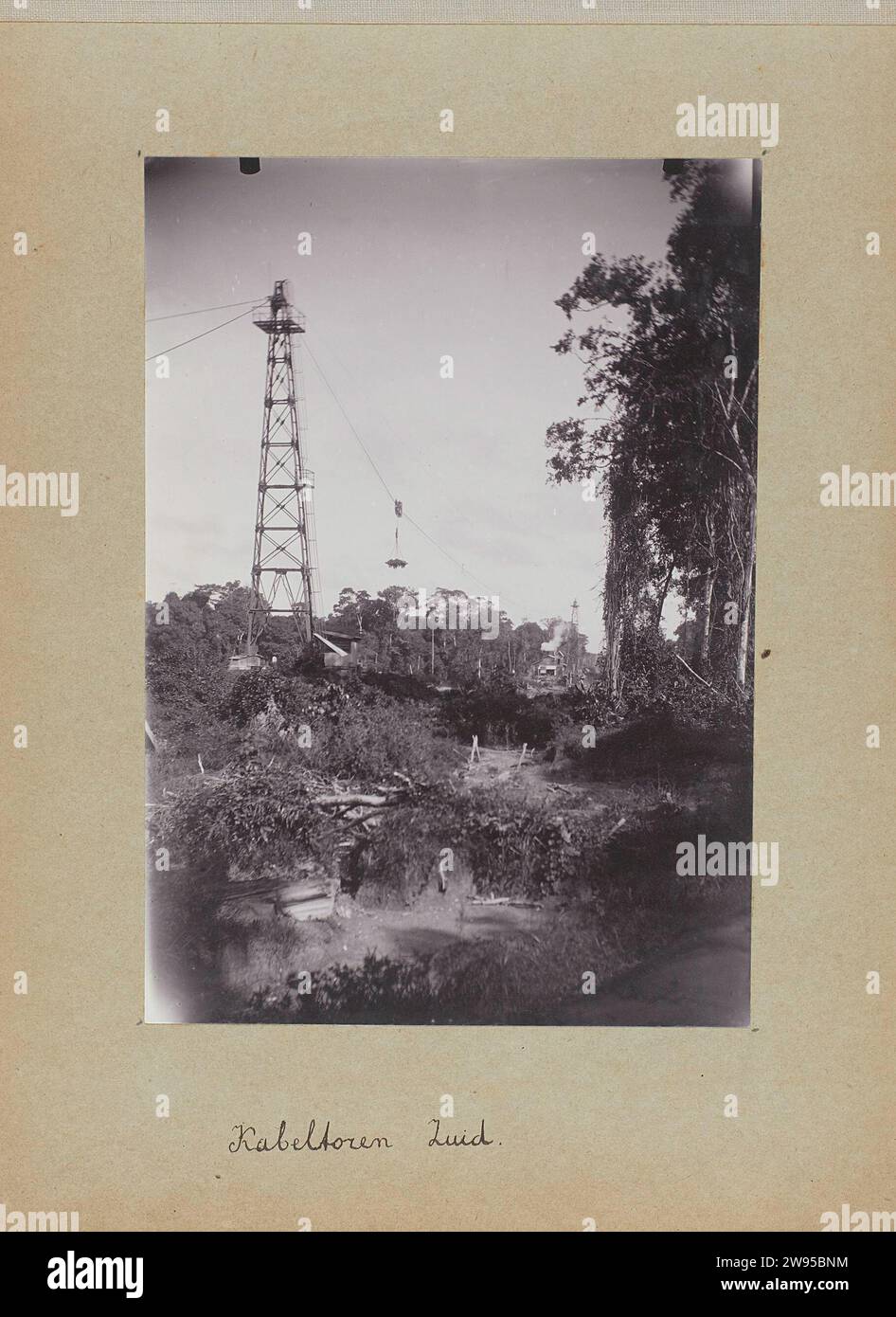 Cable Tower South, 1905 - 1910 photograph The cable tower on the south ...