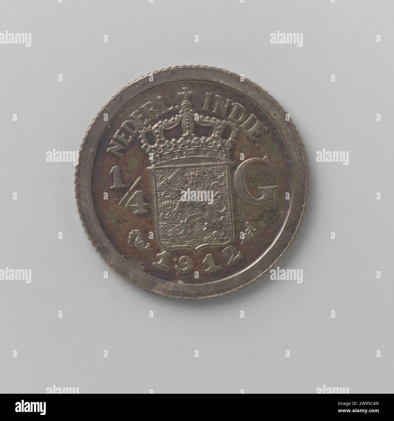 1/4 guilders of the Dutch East Indies, 1912, Wilhelmina (Queen of the ...