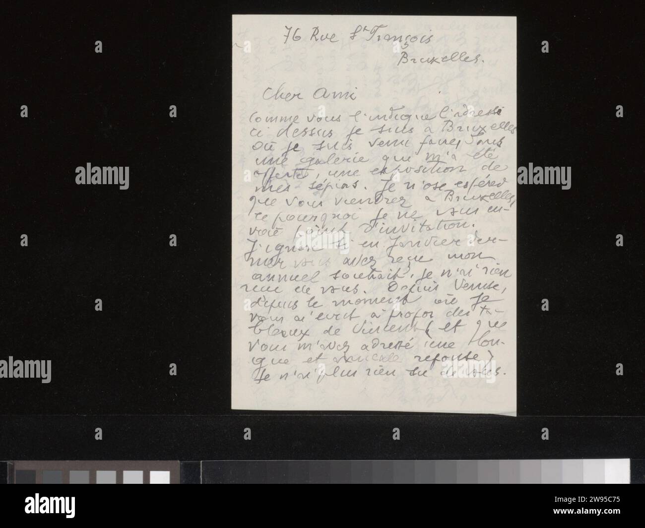 Brief aan Andries Bonger, Émile Bernard, in or before 1927 letter ...