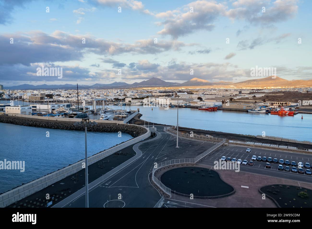 Views of the cruise port and harbour at Muelle de Cruseros, Arrecife ...