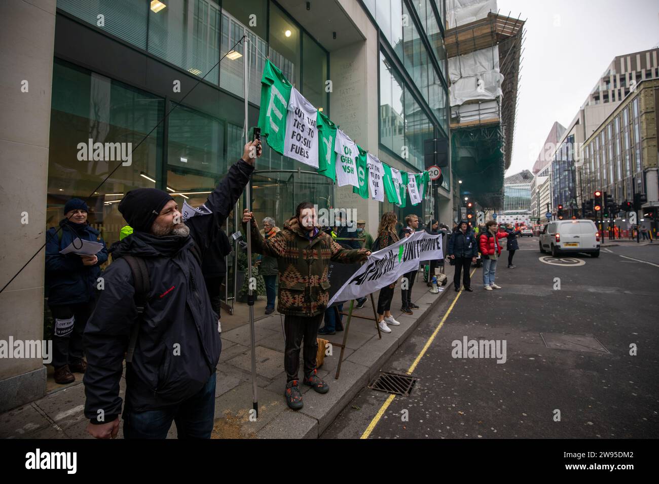 XR (Extinction Rebellion) protesters outside the office of PR firm ...