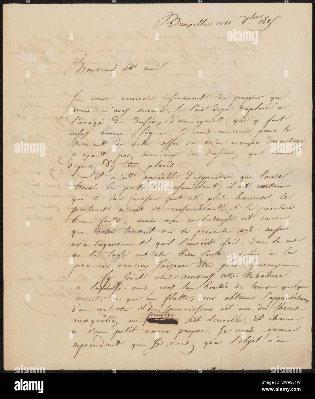 Brehelie Aranfo Zacie Mazelr Jeanr, Fréeéric Théoded Fabs, 1829 letter ...