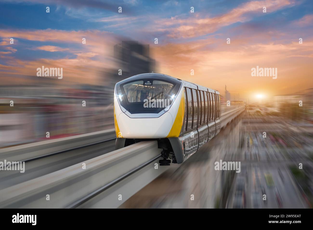 Monorail fast train on railway hi-res stock photography and images - Alamy