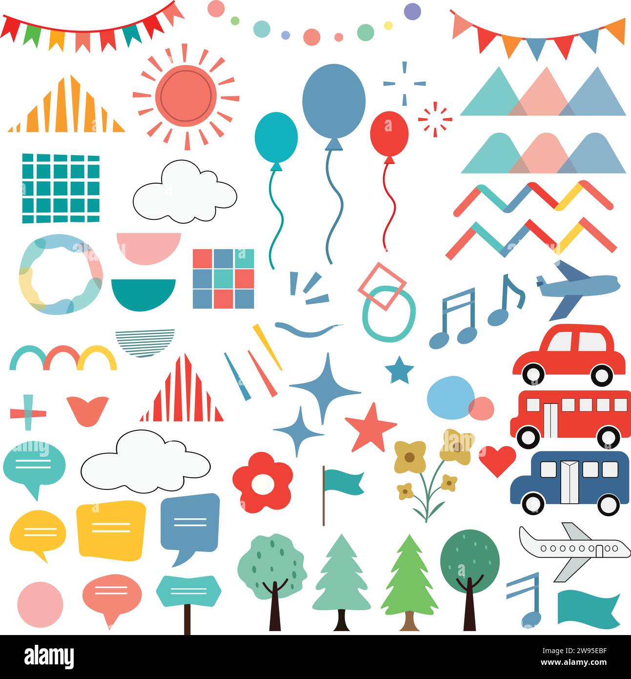 A set of decorative, fun, and exciting images for kids. Comics Design ...