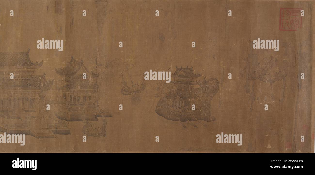 Dragon Boat Regatta on Jinming Lake 1966 by Wang Zhenpeng Stock Photo ...