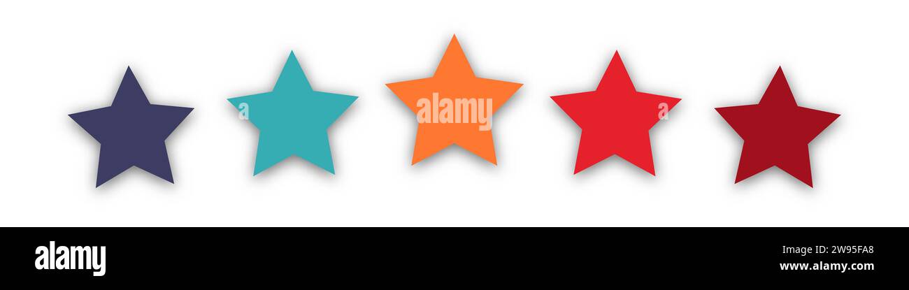 Retro 5 star icon. Customer feedback concept. Vector 5 token points ...