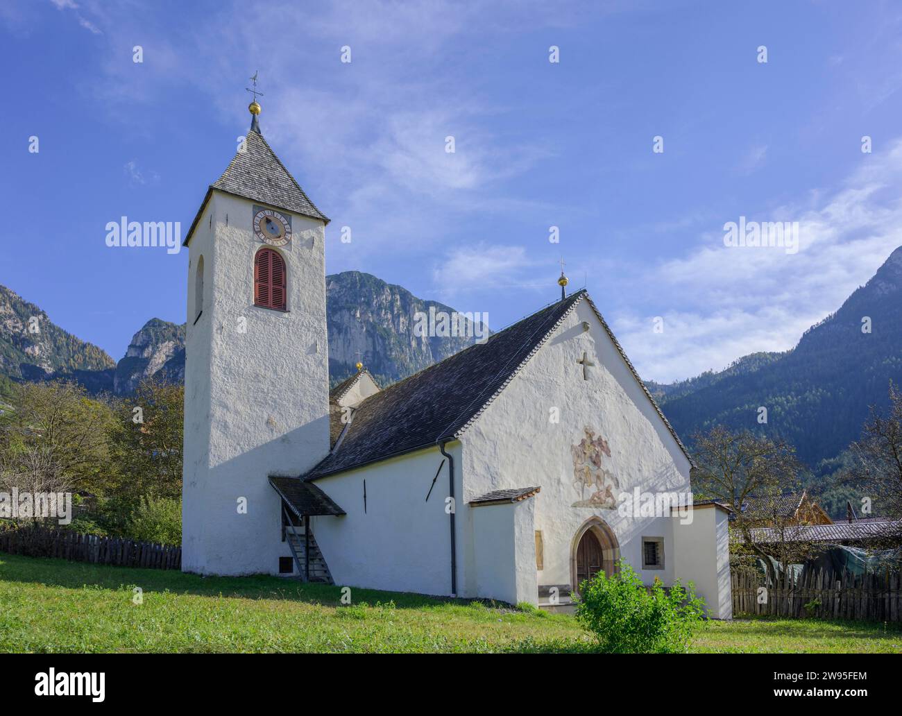 Church of, Umes, Fie allo Sciliar, South Tyrol, Italy Stock Photo - Alamy