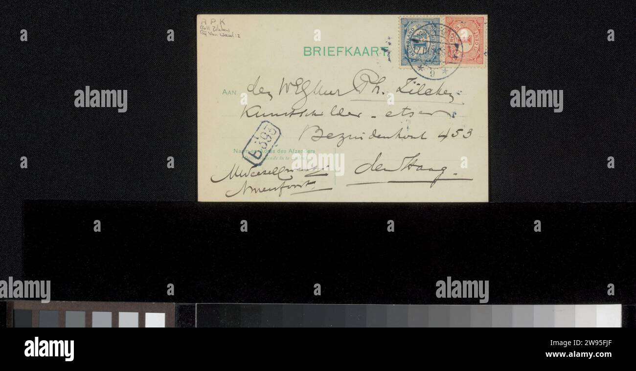 Postcard to Philip Zilcken, Adolphe P.H J. van Weezel Errens, 1914 ...